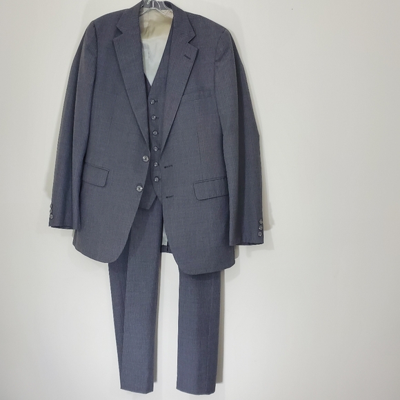 Givenchy | Suits & Blazers | Vintage Givenchy Gray Striped Suit Size ...